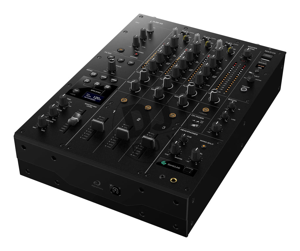 AlphaTheta DJM-V5 Review: Compact 3-Channel DJ Mixer for Pros