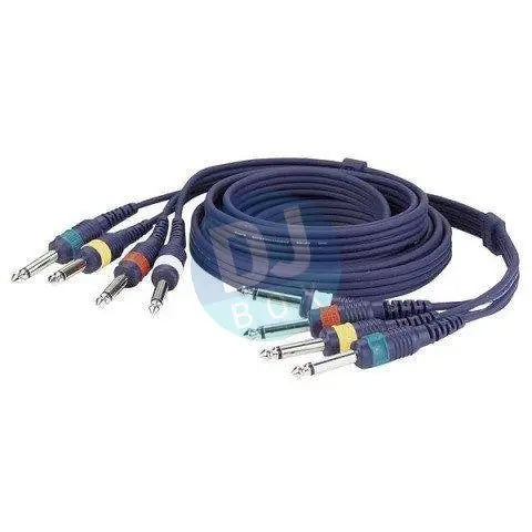 1.5m 4x Jack to 4x Jack mono signal cable at DJbox.ie DJ Shop
