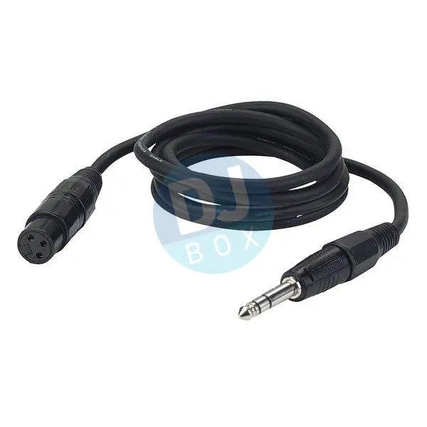 1.5m XLR Female to Stereo Jack - Balanced at DJbox.ie DJ Shop